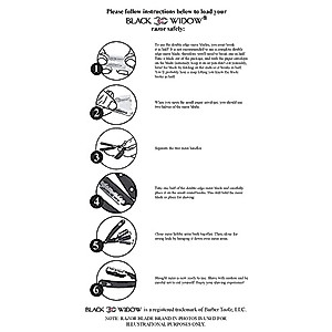 Barber Straight Razor, Professional Barber Straight Edge Razor - Barber Razor Compatible with Straight Razor Edge for Barber by Black Widow (1.5mm) (Red and Matte Black)