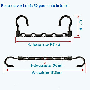 Space Saving Hangers 10 Pack Magic Hangers Clothes Hangers Organizer Smart Closet Space Saver with Sturdy Plastic for Heavy Jeans Clothes Trouser