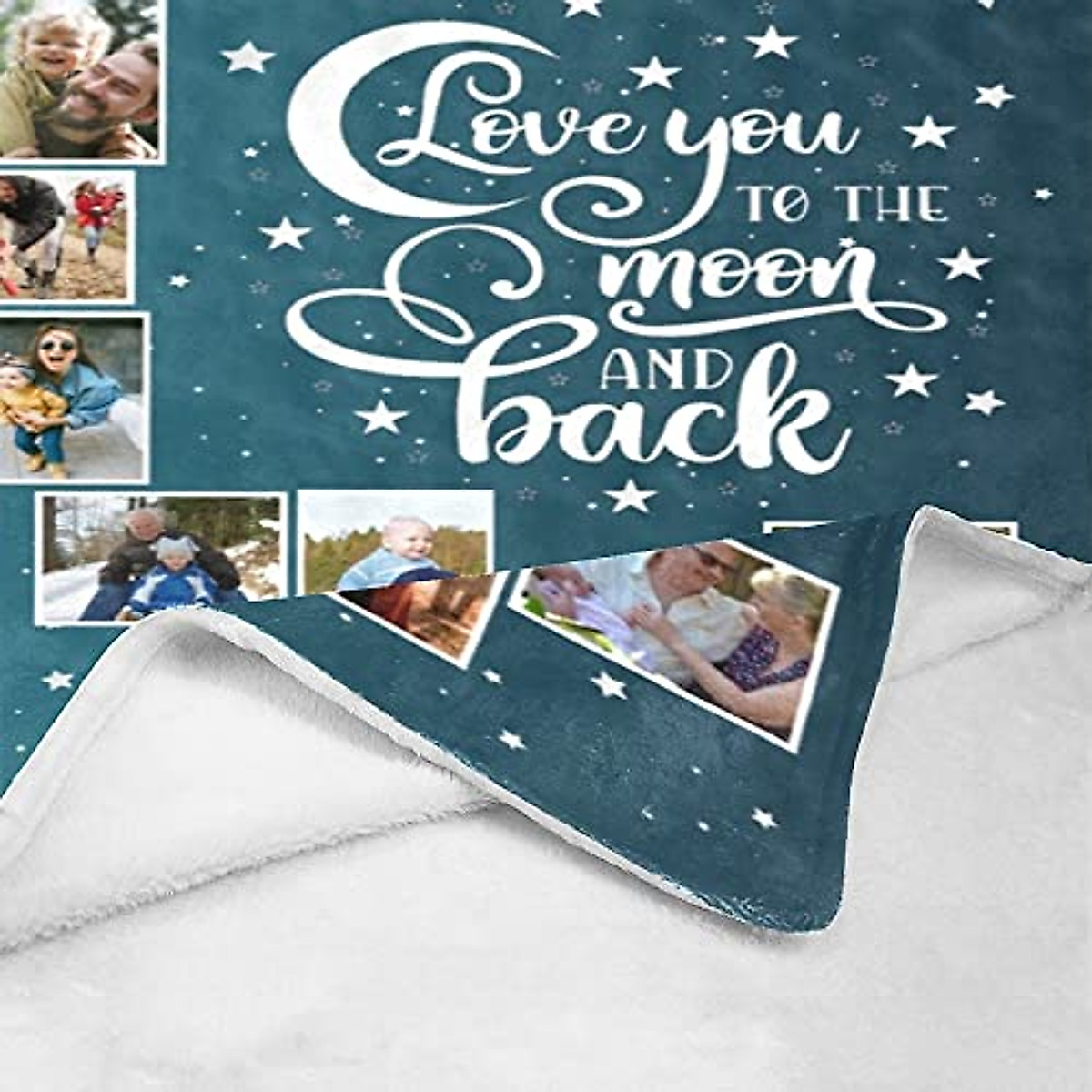 Custom Picture Blanket Personalized, Super Soft Cozy Throw Blanket Gifts for Valentine's, Mother's Day, Father's Day, Christmas, 50"x60"