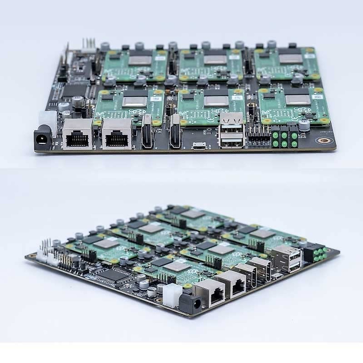 DeskPi Super6C for Raspberry Pi CM4 Cluster, Mini-ITX Board 6 RPI CM4 Supported, Power Supply Included