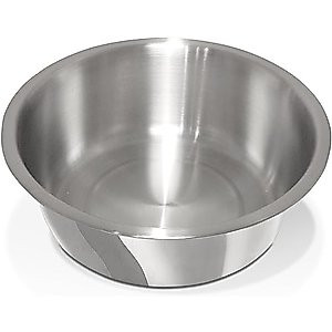 PetFusion Premium 304 Food Grade Stainless Steel Dog & Cat Bowls. Cat Bowls Shallow & Wide for Relief of Whisker Fatigue, 56-Ounce, Stainless