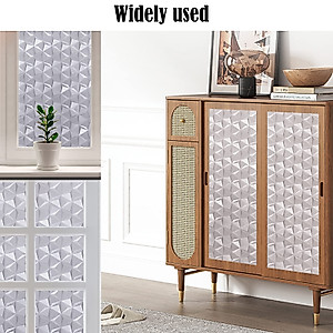 Niviy 3D No Glue Static Cling Window Films Privacy Cut Glass Window Sticker for Bathroom Office Kitchen Window Decor 17.7"x 78.7", Frosted