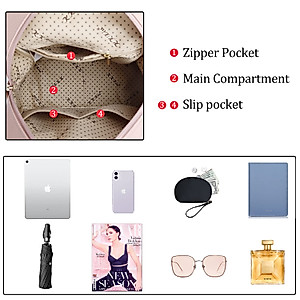 KKXIU Women Medium Backpack Purse Fashion Daypacks Synthetic Leather Shoulder Bag For Ladies (Medium, Pink)