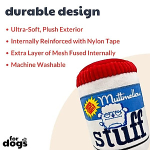 Huxley & Kent H&K for Dogs Power Plush | Muttmellow Stuff (Small) | Funny Dog Toy | Dog Toy with Squeaker | Dog Gift | Fun, Durable, and Safe | Squeaky Dog Toy