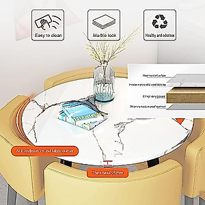 Dining Table and Chair Set, Folding Dining Table C Modern Business Negotiation Dining Table and Chair Combination，Coffee Table Conference Room Table，Leisure Area Home Balcony Small Round Table, Suitab