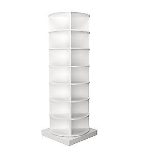 Dithoko Rotating Shoe Rack, 7-Tiers Storage Shoe Rack Tower, Free Standing 360°Shoe Storage Organizer Shoe Rack for Entryway Living Room Hallway (White, 7-Tiers)