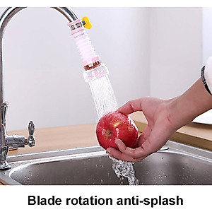 4every 360°Rotating Faucet Nozzle Water Filter 3PCS Filter Sprayer Faucet Water Saving Device Pressurized Shower Faucet Accessories Household Kitchen Faucet Filter Silicone Mouth Long Service Life