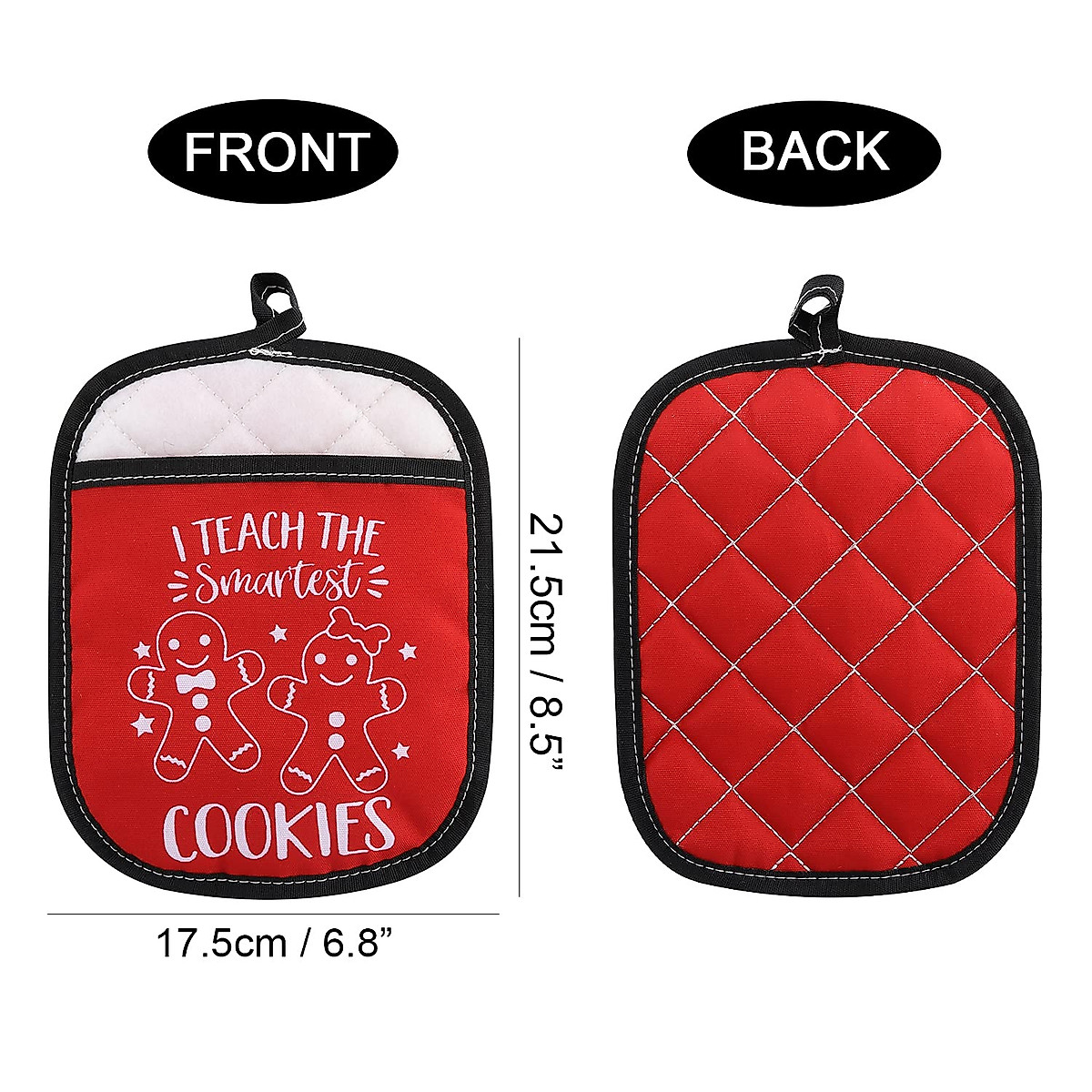 Teacher Gift I Teach The Smartest Cookies Teacher Graduation Gift from Student Funny Oven Pads Pot Holder Baking Gift (Smartest Cookies)