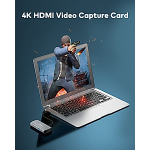 PIHEN Capture Card, Gaming Recorder Card, 1080P 60FPS HDMI to USB3.0 Video/Audio Capture Recorder Device, Compatible Windows Linux YouTube OBS OS X Twitch for PS3/4/5 Xbox One Xbox 360