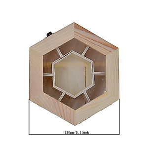 LoveinDIY Wooden Jewelry Box, Jewelry Organizer and Storage- Unfinished Wood – Hexagon Unfinished Wood with Clasp