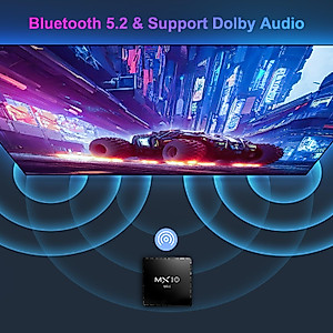 Android TV Box, Smart TV Box Android 12.5 Ultra 4K HDR 2.4G 5G Dual Band WiFi Smart Streaming Media Player Bluetooth 5.2 Quad-Core 64 Bits Support Dolby Audio with Voice Remote Control for Home Office