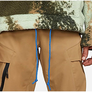 Nike Sportswear Sport Essentials+ Men's 1/2-Zip Sherpa Hoodie, Light Green Spark/Brown Basalt/Brown, MEDIUM