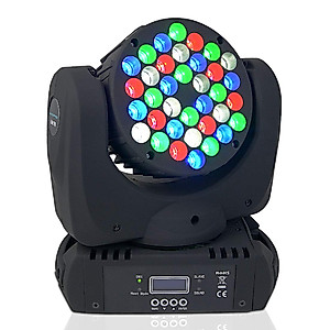 BETOPPER Stage Lights, 36x3W LED Wash Lights RGBW, DMX/Sound Activated DJ Lights, Moving Head Lights for DJ Show, Bar, KTV, Disco, Party Lighting