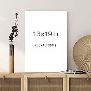 Wynwood Studio Floral and Botanical Tropical Boho Sunset Beach Canvas Wall Art Fullmoon Palm Living Room Bedroom and Bathroom Home Decor 13 in x 19 in Pink and Blue