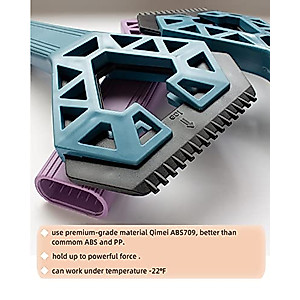 RELSBOA Multi-Purpose Ice Scraper and Snow Wiper Lightweight 29.5 Inches Extendable Car Snow Tool Kit 0.73Lbs Scratch Free (Blue)