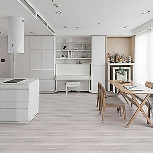 NUFLR Peel and Stick Floor Tile Waterproof, Floor Tile Easy to Paste, Vinyl Flooring Plank Tile for RV, Bedroom Living Room Kitchen and More（6Inx35Inx10pcs）