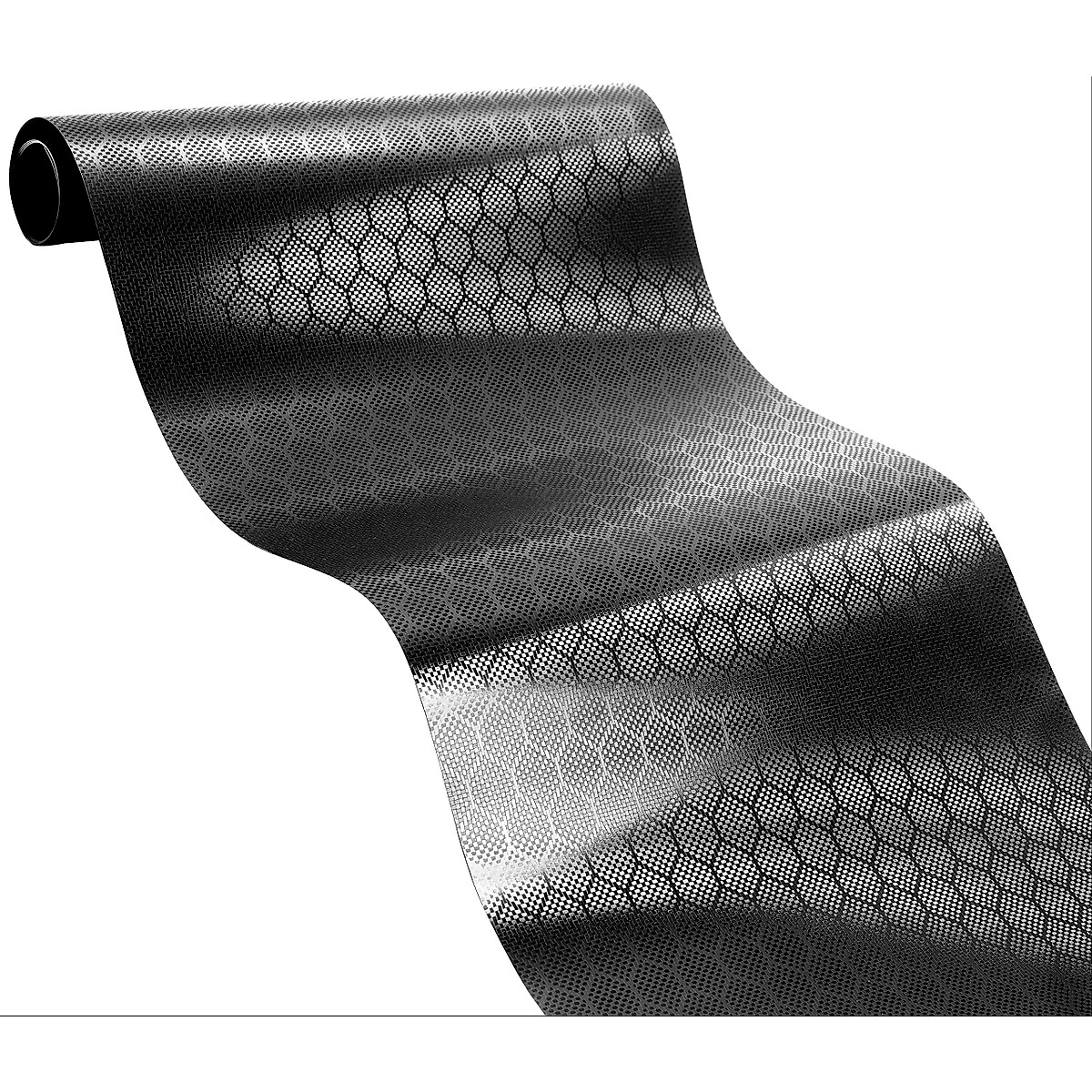 V2 Hex Carbon Black Vinyl Car Wrap (1.5ft x 5ft)