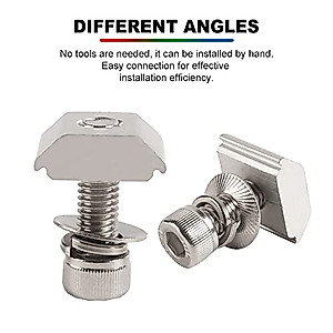 6 Sets Solar Panel Clamps Solar Mounting Brackets Metal Roof Mounting Bracket Screw for RV Boat Caravans Off Gird Installation,Set of 4 Units