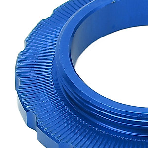 Lairun Centerlock Lockring, Universal Centerlock Rotor Lockring, 6-Bolt Wheelset Hub Disc Lock Cover 9/12/15/20MM Barrel Shaft Center Lock Disc Rotor Lockring CNC Machining for Mountain Bike (Blue)