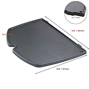 QuliMetal 7645 Grates, 41862 Grill Burner and 7112 Grill Cover for Weber Q200, Q220, Q240, Q2000, Q2200, Q2400 Series Gas Grills