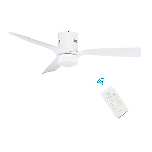 SMAAIR 52 Inch Smart Ceiling Fan with Lights and 10-speed DC Motor, Works with Remote Control/Alexa/Google Home/Siri Shortcut, Dimmable LED Light (White)