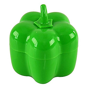 HOME-X Green Bell Pepper Holder, Vegetable Keeper, Food Saver, Useful Kitchen Gadgets
