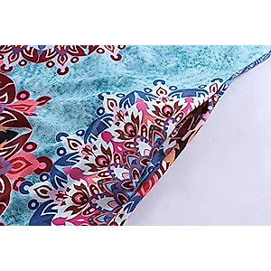 3/4 Sleeve Dresses for Women,Tanst Lady Cute Comfy Simple Elegant Nice Dress Petite Floral Print Knee Length with Pockets Wear Evening Dinner Flower M