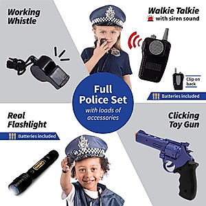 Born Toys Police Costume For Kids & Police Toys For Kids Ages 3-7