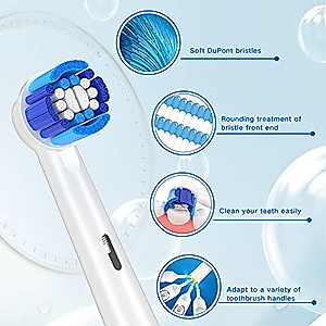 Schallcare Replacement Brush Heads Fit for Braun Oral b, Precision Heads Compatible with Oral-B Pro1000/9600/5000/3000/1500/Genius and Smart Electric Toothbrush(4pcs)