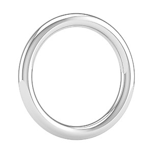 950 Platinum 2.5 mm Plain Wedding Band (Ring Size 7.75)