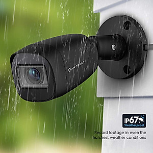 Amcrest Full HD 1080P 1920TVL Bullet Outdoor Security Camera (Quadbrid 4in1 HD-CVI/TVI/AHD/Analog), 2MP 1920x1080, 129° FOV, Black AMC1081BC28-B-V4