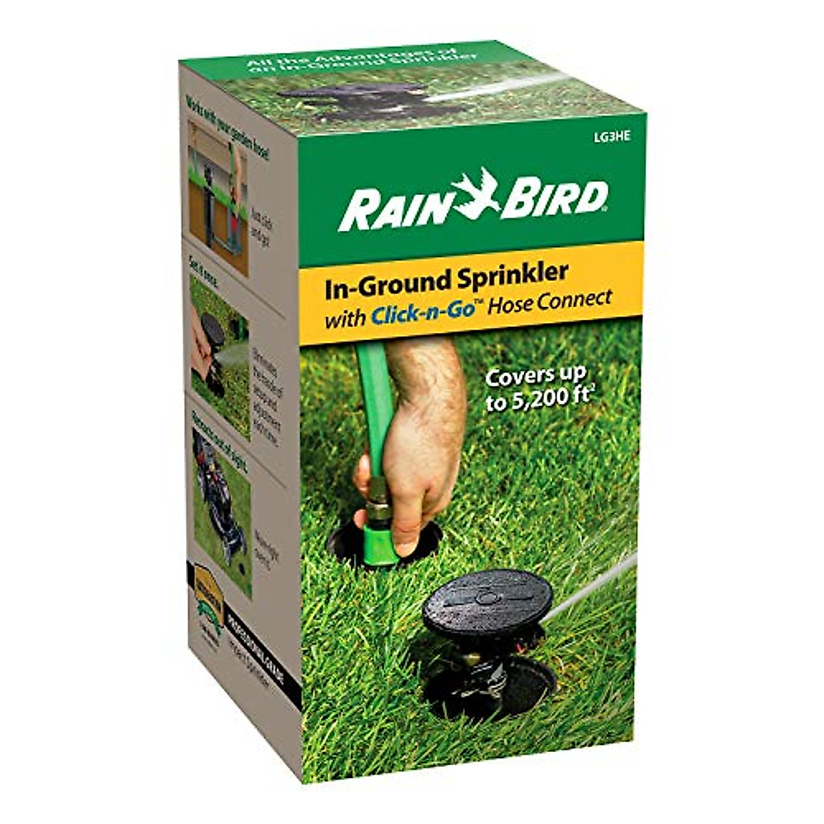 Rain Bird LG3HE In-Ground Impact Sprinkler with Click-N-Go Hose Connect