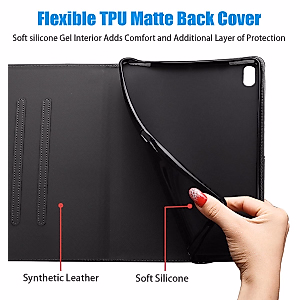 ZXHSBROK for iPad 10th Generation Case 2022 10.9 Inch - Slim PU Leather Folding Stand Folio Cover with Auto Sleep/Wake for iPad 10th Generation 10.9" 2022, American Flag & Bullets