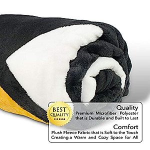 Overwatch Fleece Blanket - Licensed Blizzard Merchandise - Novelty Bedding Accessories - Cool Office And Home Decor - Unique Gaming Gift for Birthdays, Holidays, House Warming Parties