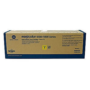 Konica Minolta A06V233 MagiColor 5550 5570 5650 5670 Toner Cartridge (Yellow) in Retail Packaging