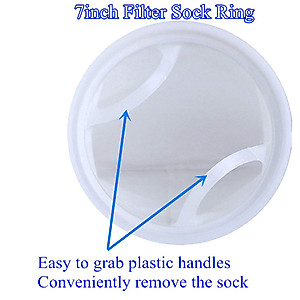 Honritone 7 Inch Ring by 32 Inch Long Filter Socks 10 Micron Water Liquid Felt Filter Bag