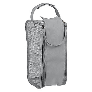 Simplify Hanging Mesh Toiletry Bag | Travel Organizer | Perfect for Dorm | Gym | Back to School | Shampoo | Shower Accessories | Grey