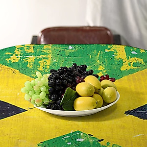 Retro Jamaica Flag Table Cloth Cover Linen Tablecloths Printed Fabric for Dinner Kitchen Party Holiday Decetotive