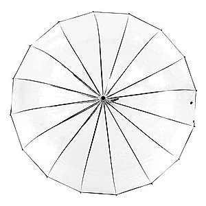 ThreeH Clear Large Umbrella Windproof Auto Open 16 Steel Ribs Classic Transparent Umbrella Unisex adult,KS10 Black