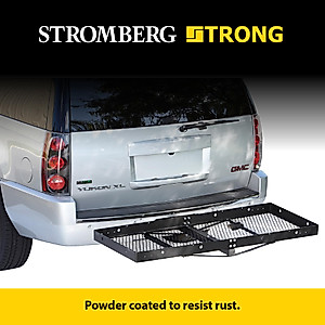 Stromberg Carlson CC-100 Cargo Carrier - 23" x 60" RV Cargo Caddy - Trailer Caddy for RVs and Campers - Hitch Cargo Carrier Fits 2" Receiver - Supports Up to 500lbs of Cargo