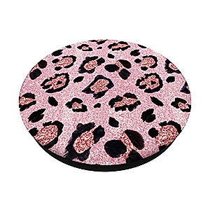 Cute Print Cheetah Pattern Pink Leopard PopSockets Swappable PopGrip