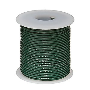 Remington Industries 22UL1007STRGRE UL1007 22 AWG Gauge Stranded Hook-Up Wire, 300V, 0.0253" Diameter, 100' Length, Green