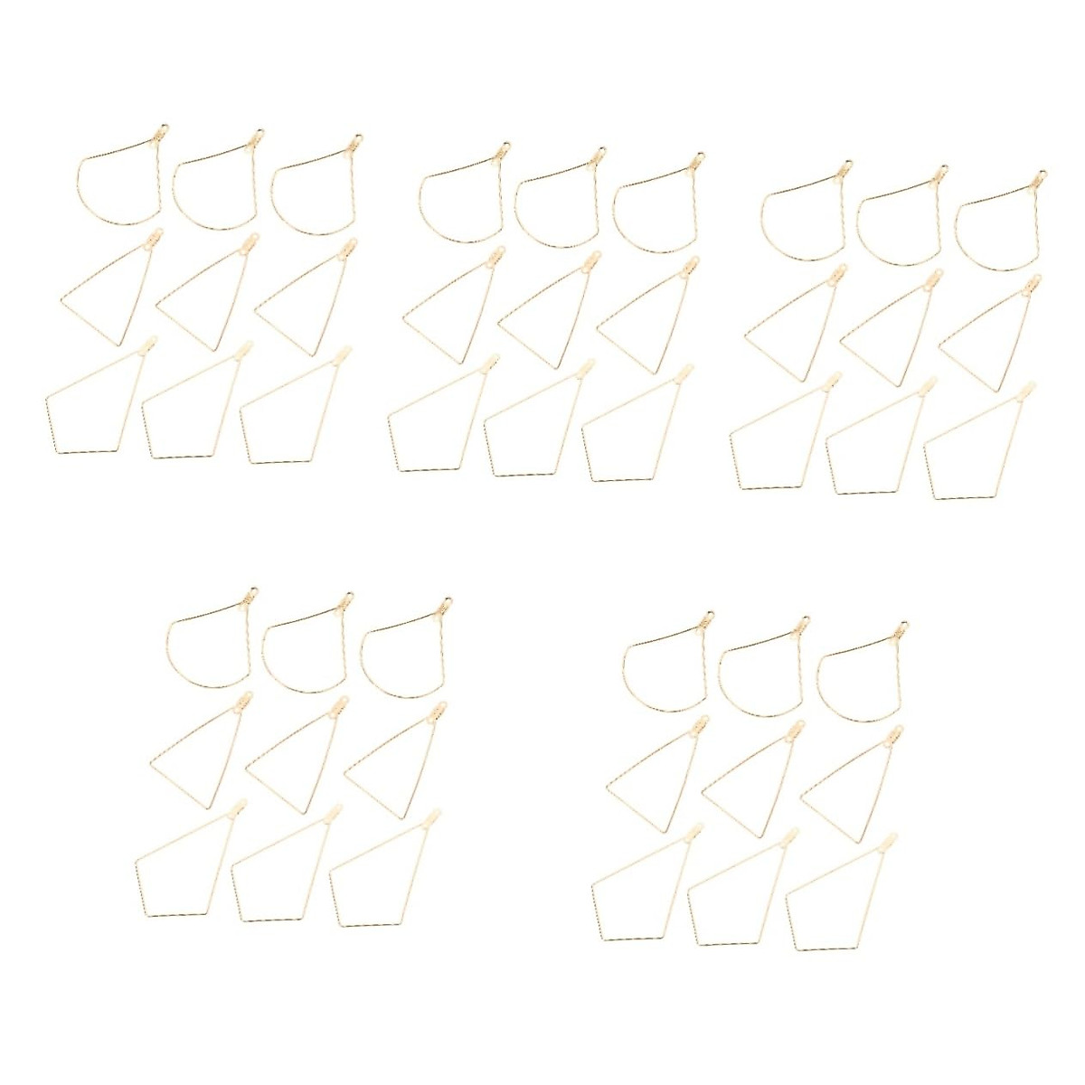 150 Pcs DIY Earring Hoop Earrings Parts Earrings Wire Hoops Earring Components Earrings Beading Jewelry Craft Art Accessories Earring Findings Charms Pendant Frame DIY Charm Ring