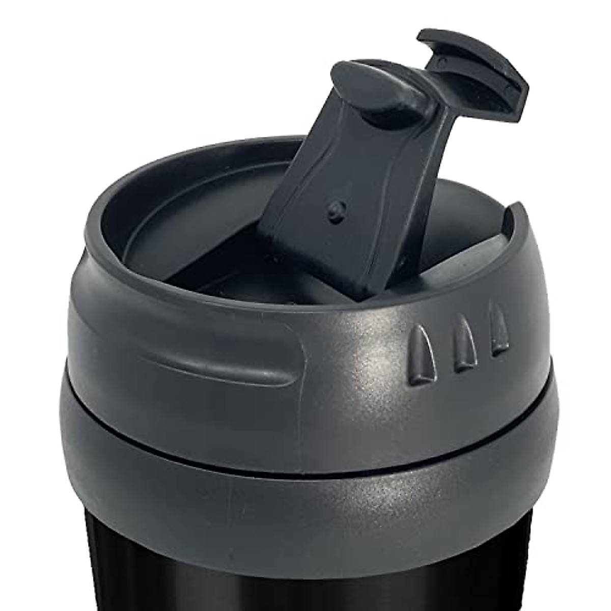 LaserGram 16oz Coffee Travel Mug, Butterflies, Personalized Engraving Included (Black)