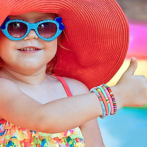 Potosala 2600pcs 6mm Polymer Clay Flat Bead Vinyl Disc Beads Handmade Beads Disk Flat Round Bead Loose Spacer Beads for Bracelet Earring Necklace Jewelry Making (2600pcs)