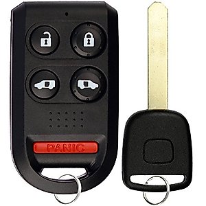 KeylessOption Keyless Entry Car Remote Fob With Uncut Ignition Transponder Key Replacement For OUCG8D-399H-A