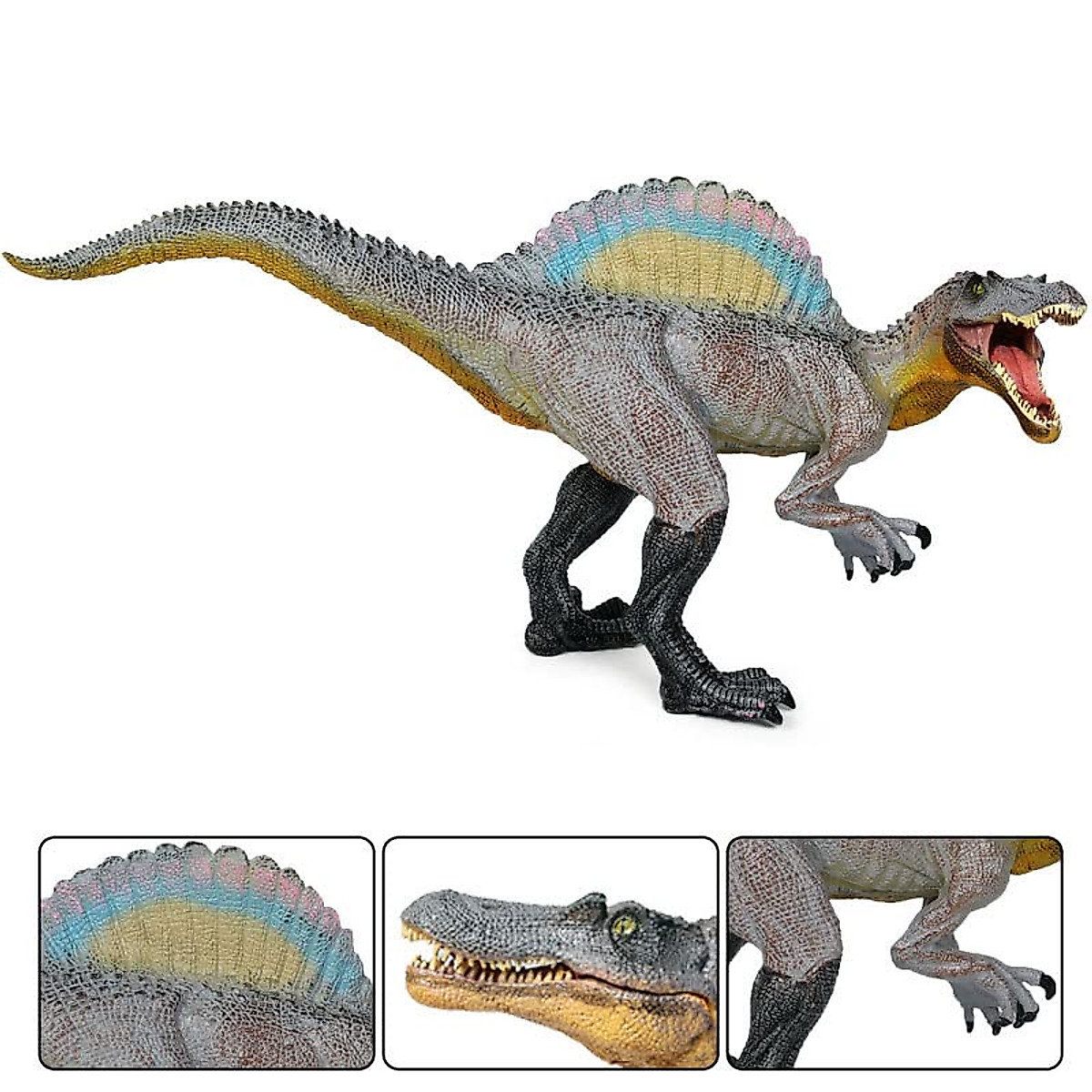 Gemini & Genius Dinosaur Toys for 3 4 5 6 7 Year Old Boys, Spinosaurus with Movable Jaw Dino Action Figure, Cool Birthday Cake Topper, Party Gift, Home Decoration for Kids