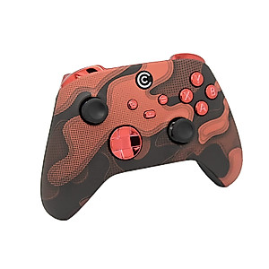 Designer Series Custom Wireless Controller for PC, Windows, Series X/S & One - Multiple Designs Available (Red Camo W/Red Chrome Inserts)