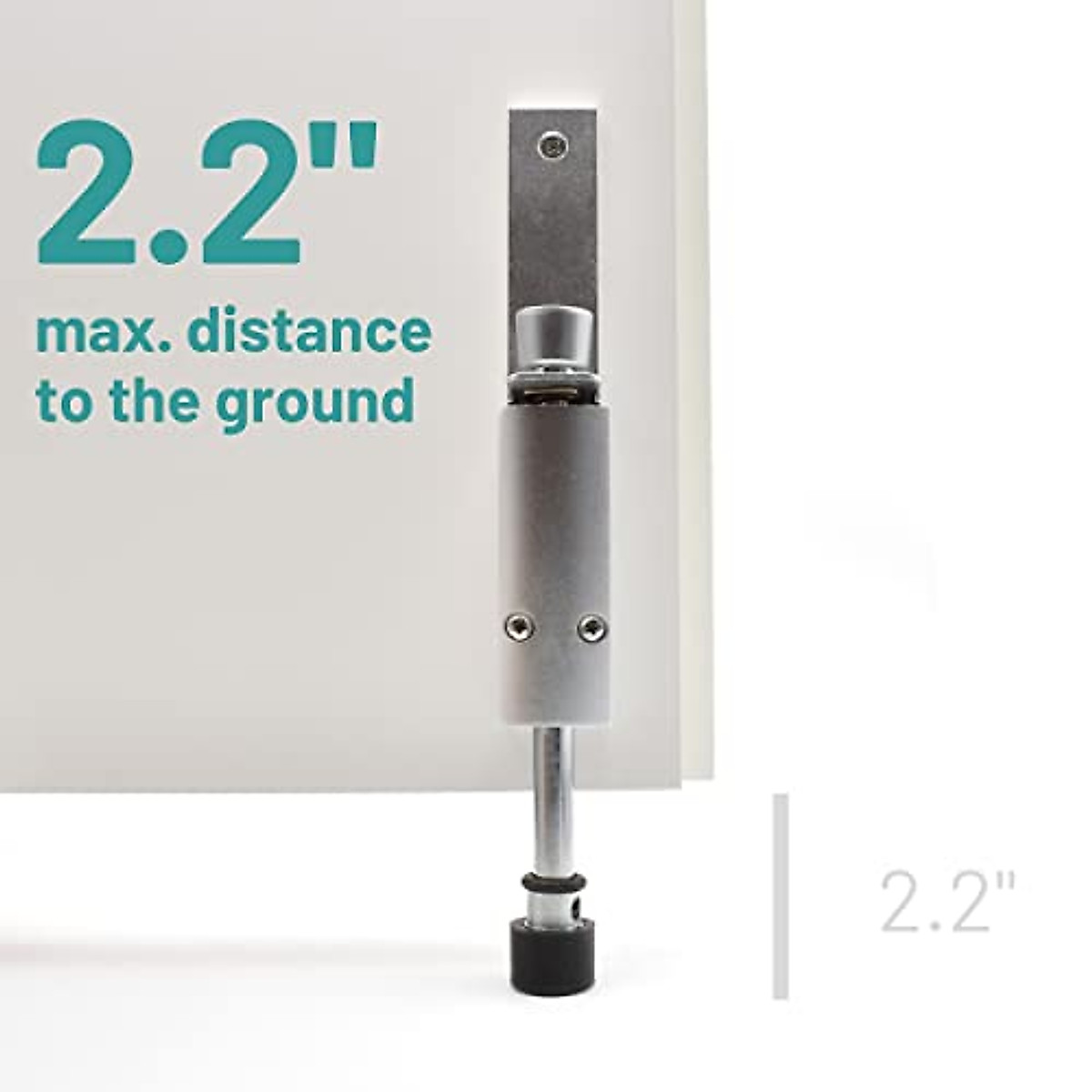 Kickdown Door Stop - Heavy Duty Door Stopper with Kick Down Step - Foot Operated Door Holder for Outdoor and Commercial Use