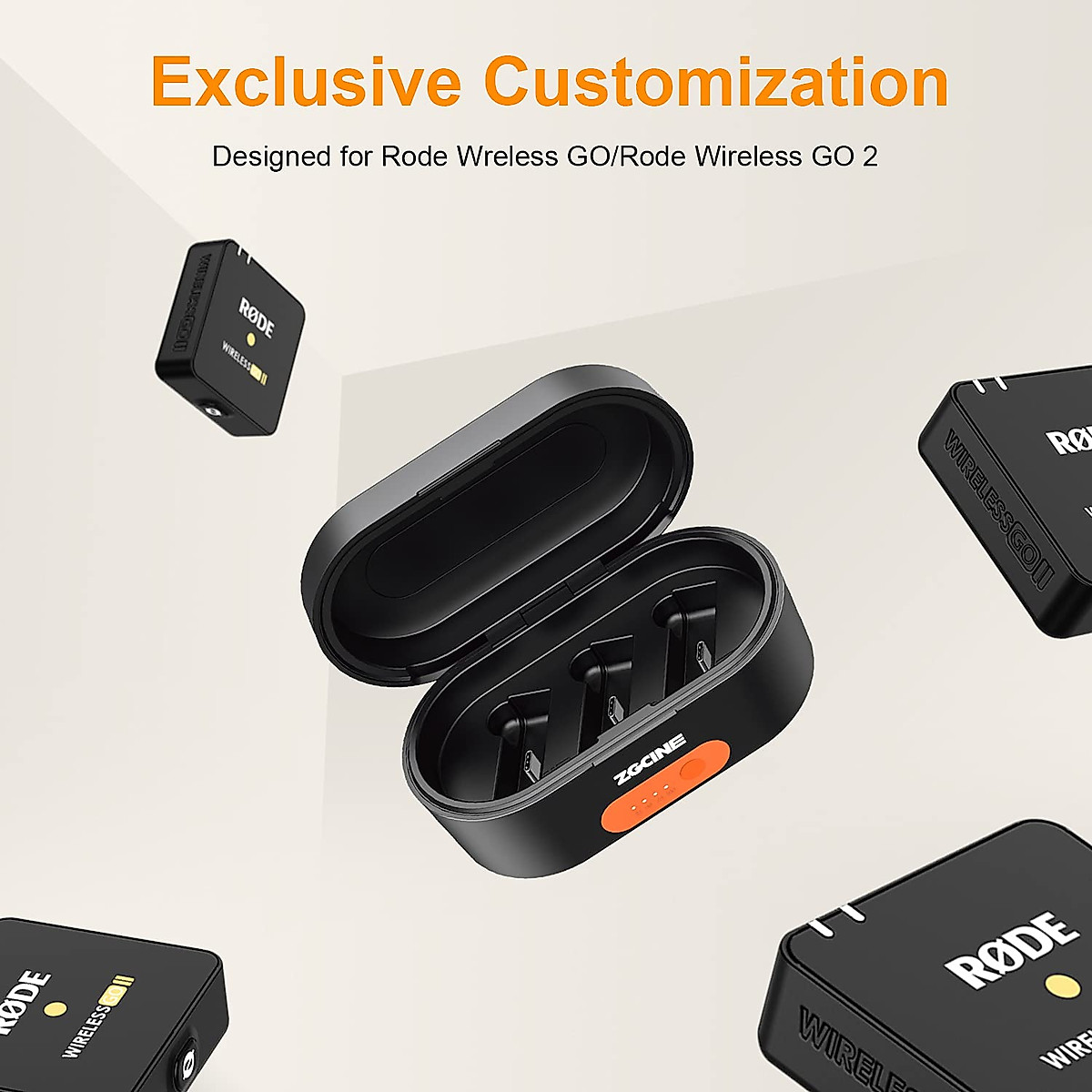 ZGCINE R30 Wireless Charging Case for Rode Microphones Wireless GO 2 / Rode Microphones Wireless GO/Rode Wireless ME